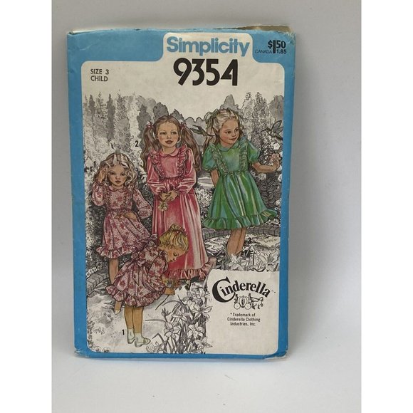 Simplicity | Costumes | Simplicity Pattern 9354 Girls Maxi Or Short ...